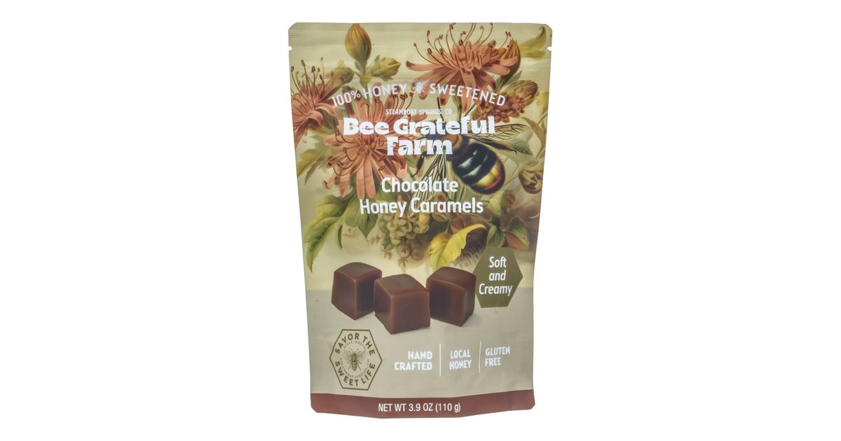 Bee Grateful Farm Honey Caramels, Chocolate - Azure Standard