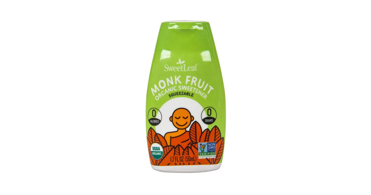 Sweet Leaf Monk Fruit Liquid Squeezable, Unflavored, Organic - Azure ...