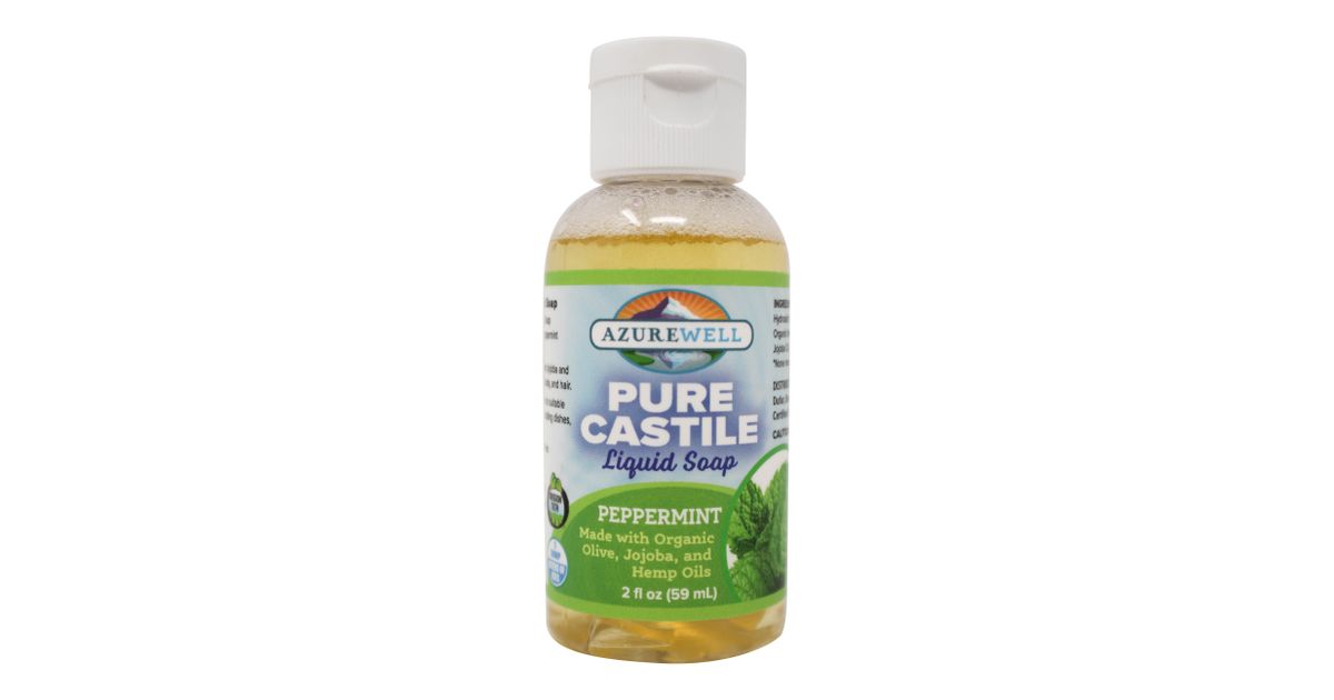 AzureWell Castile Liquid Soap, Pure, Peppermint, Organic - Azure Standard