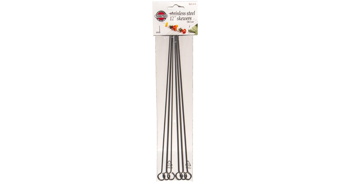 Norpro Skewers, Stainless Steel (6 Skewers) - Azure Standard
