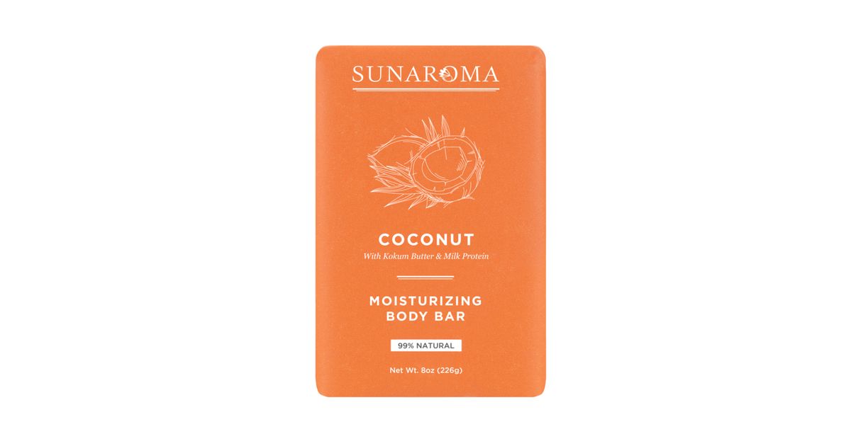 Sunaroma Bar Soap, Coconut Oil - Azure Standard