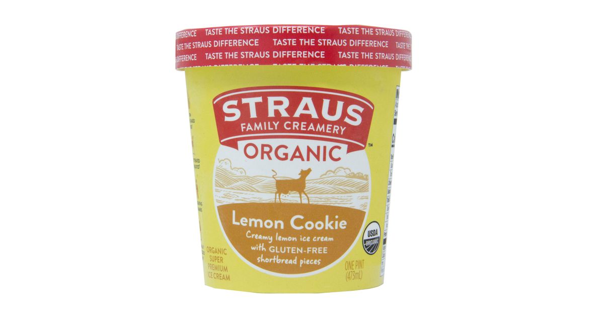 Straus Family Creamery Ice Cream, Lemon Cookie, Organic - Azure Standard