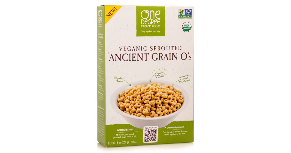 One Degree Veganic Sprouted Ancient Grain O's Cereal, Organic - Azure ...