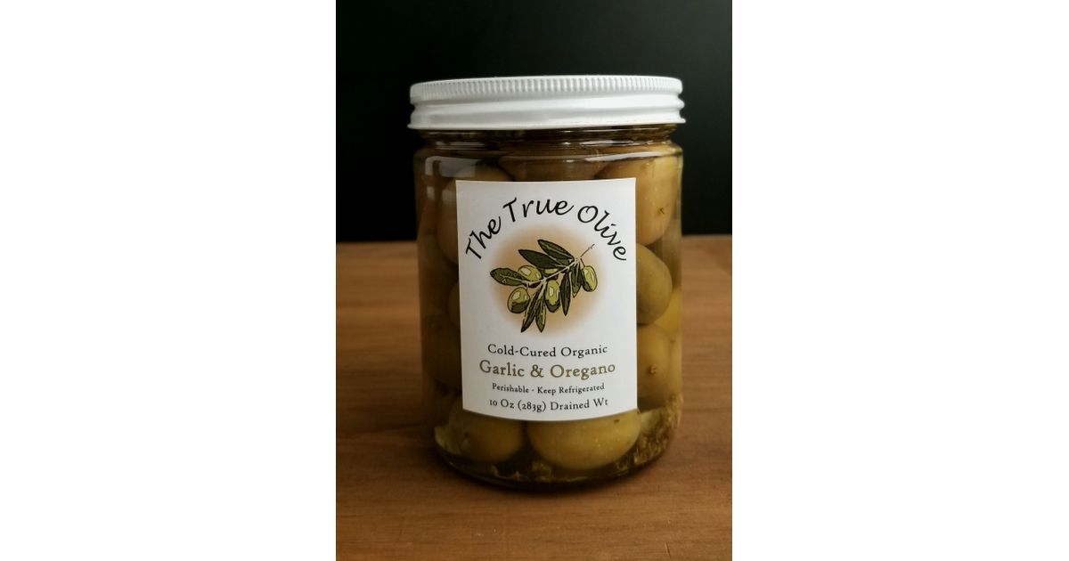 The True Olive Olives, Cold-Cured, Garlic & Oregano, Organic - Azure ...