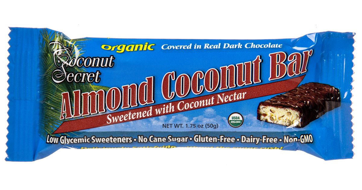 Coconut Secret Coconut Bar, Almond, Organic - Azure Standard