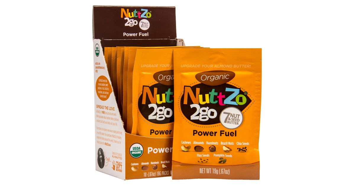 NuttZo Seven Nut & Seed Butter, Power Fuel 2Go, Squeeze Pack, Organic ...