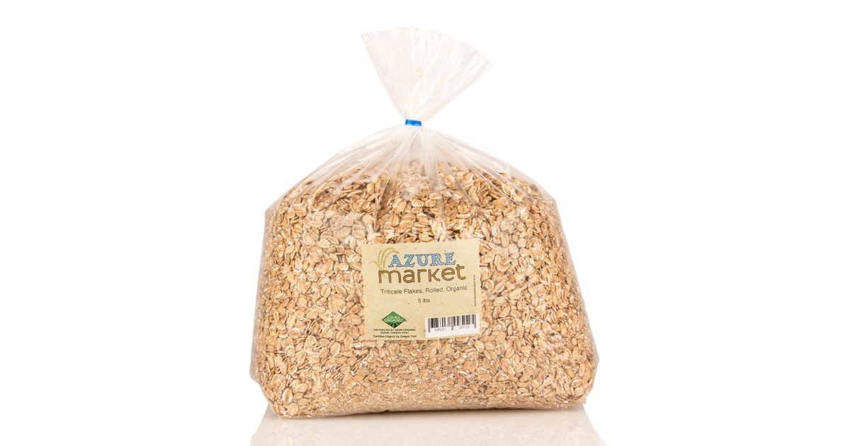 Azure Market Organics Triticale Flakes, Rolled, Organic - Azure Standard