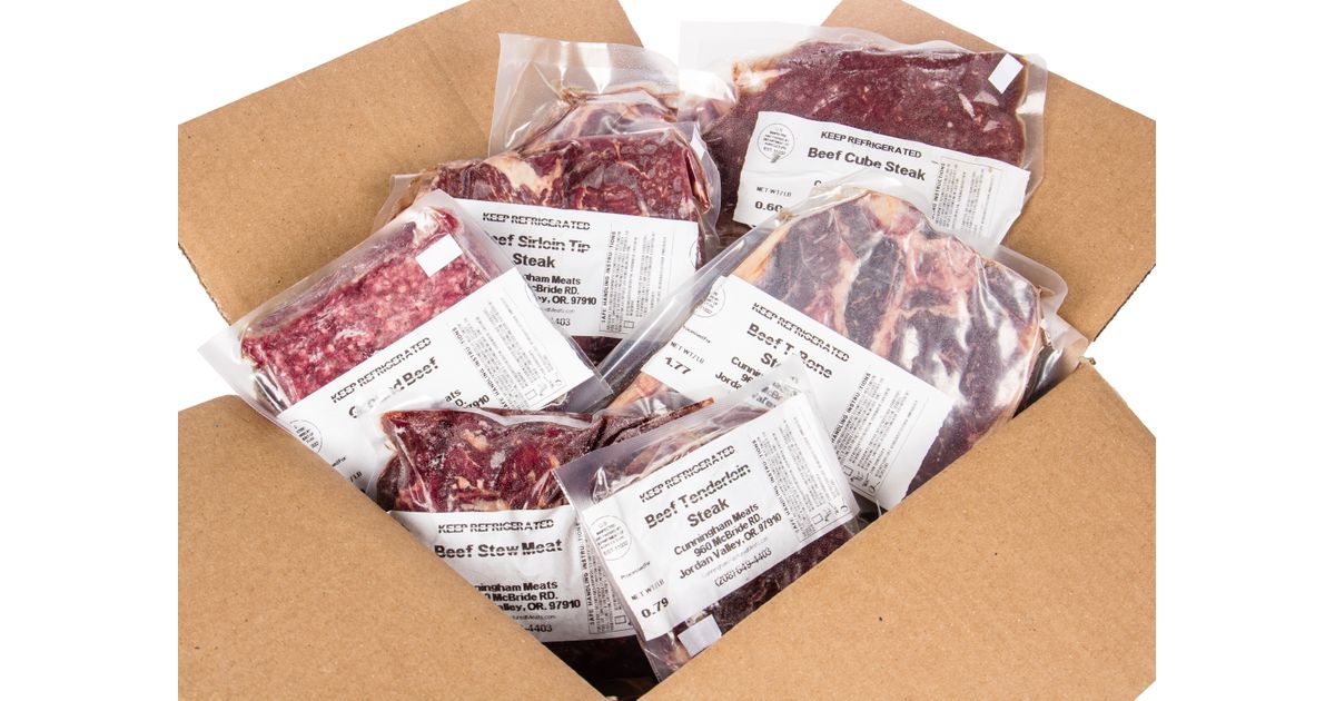 Cunningham Pastured Meats Beef Variety Pack, Mixed Cuts, Bone In, Grass ...