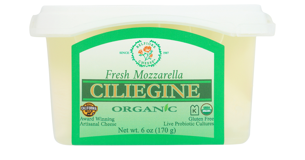 Belfiore Cheese Mozzarella Cheese, Ciliegine, Cherry Size, Organic ...