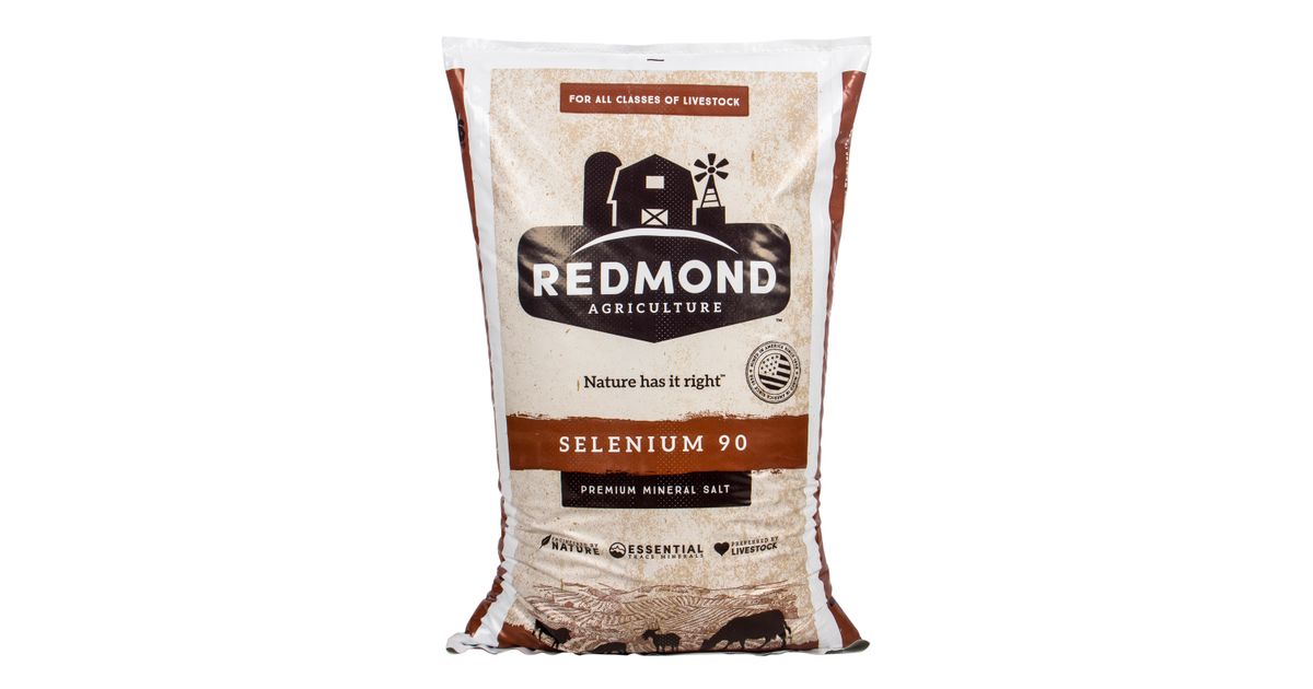 Redmond Agriculture Animal Salt, Trace Mineral Selenium 90 - Azure Standard