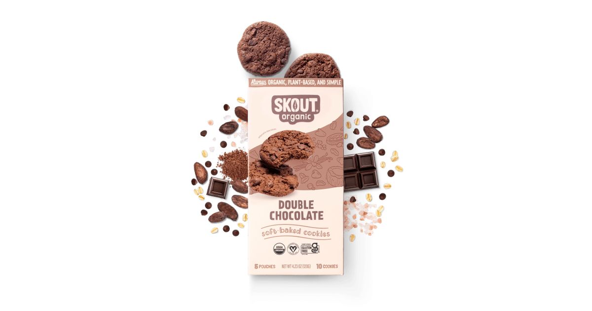 Skout Cookies, Soft Baked, Double Chocolate, Organic - Azure Standard