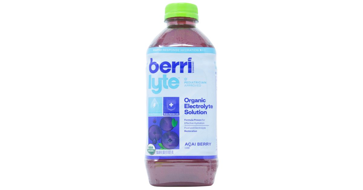 Berri Lyte Electrolyte Solution, Rehydration Drink, Acai, Organic ...