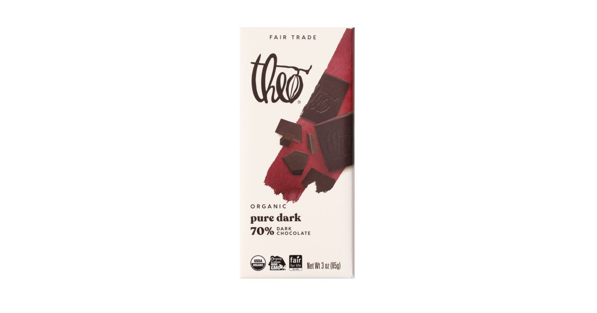 Theo Chocolate Bar, Dark, 70%, Organic - Azure Standard