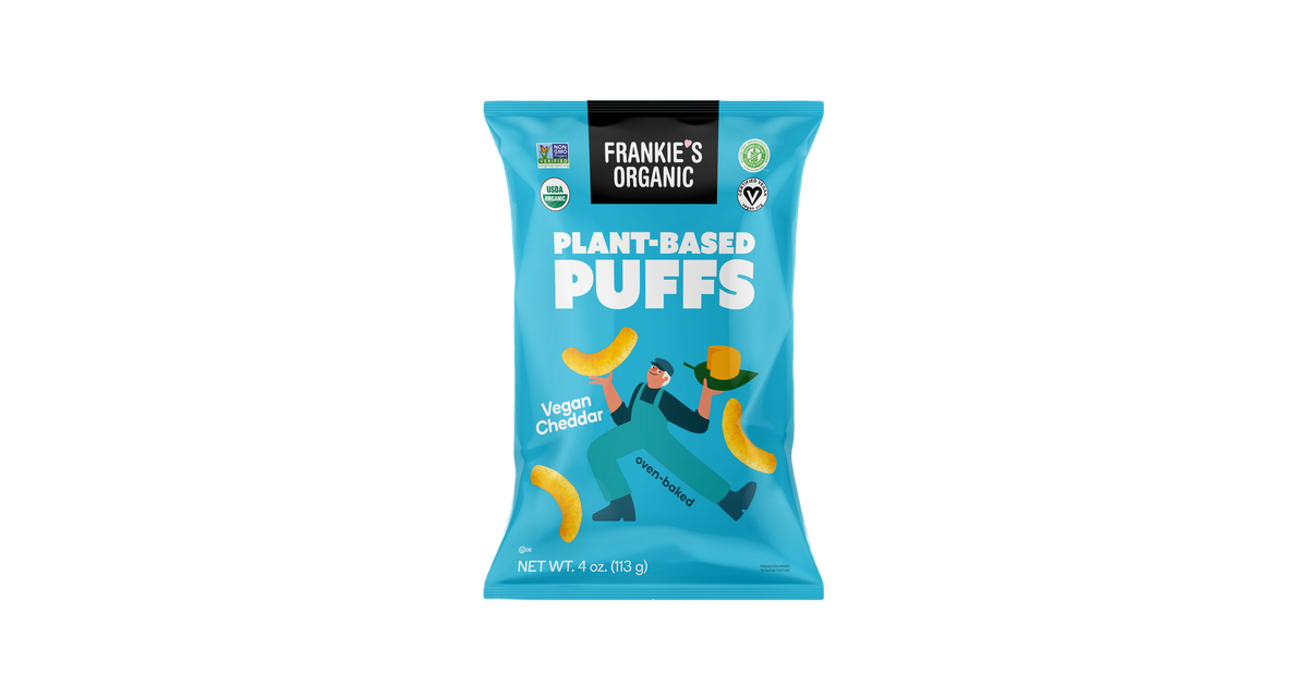 Frankie's Organic Puffs, Plant-Based, Vegan Cheddar, Organic - Azure ...