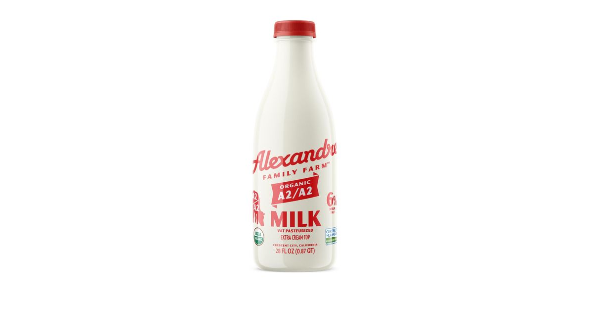 Alexandre Family Farm Whole Milk, A2, 6%, Pasture Raised, Organic ...