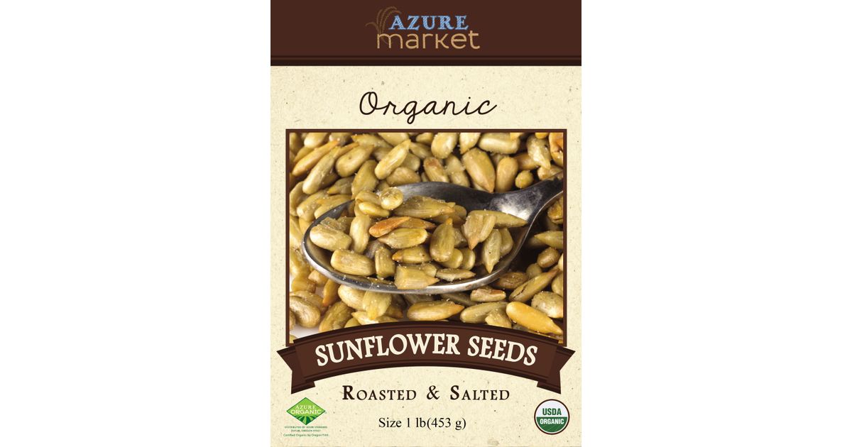 Azure Market Organics Sunflower Seeds, Roasted & Salted, Organic ...