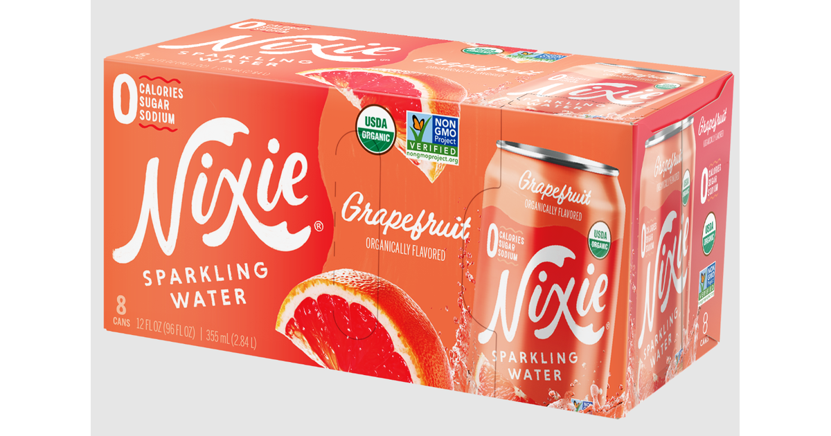 Nixie Sparkling Water, Grapefruit, Organic - Azure Standard