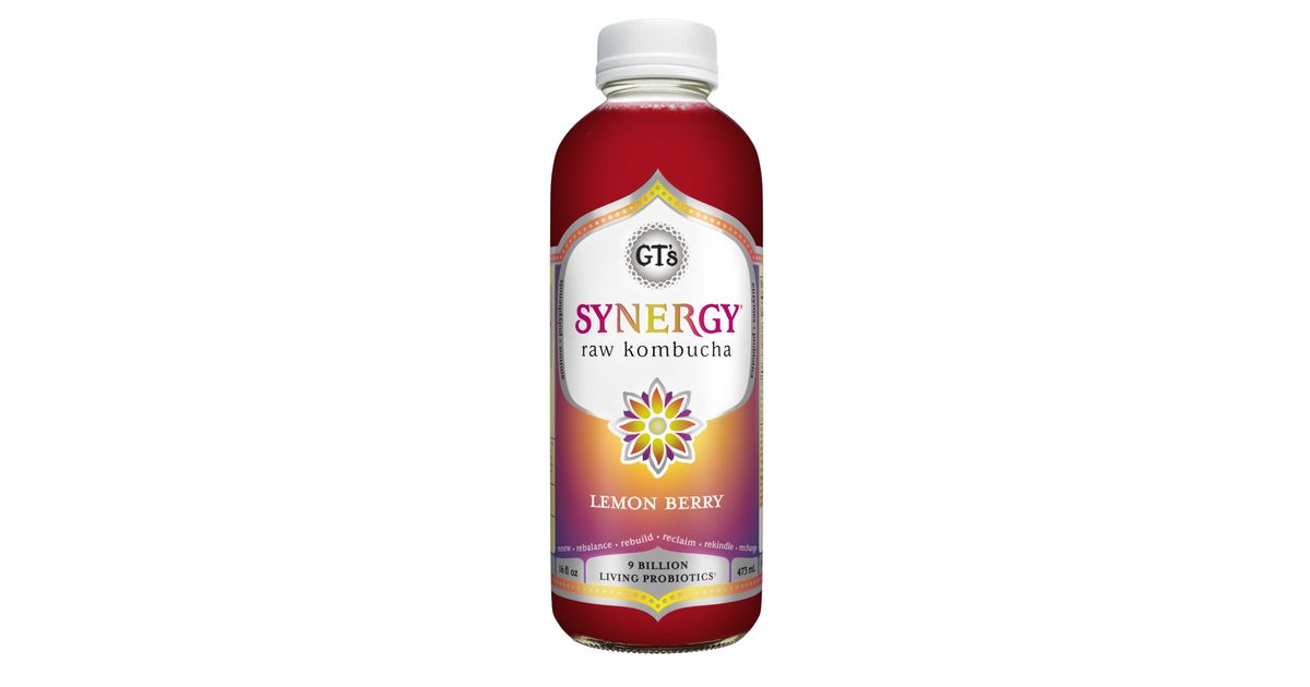 GT's SYNERGY, Kombucha Raw, Lemon Berry - Azure Standard
