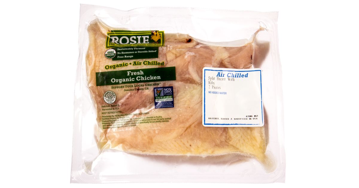 @@Rosie (Petaluma) Chicken,Split Breast, Bone In, Frozen, Organic ...