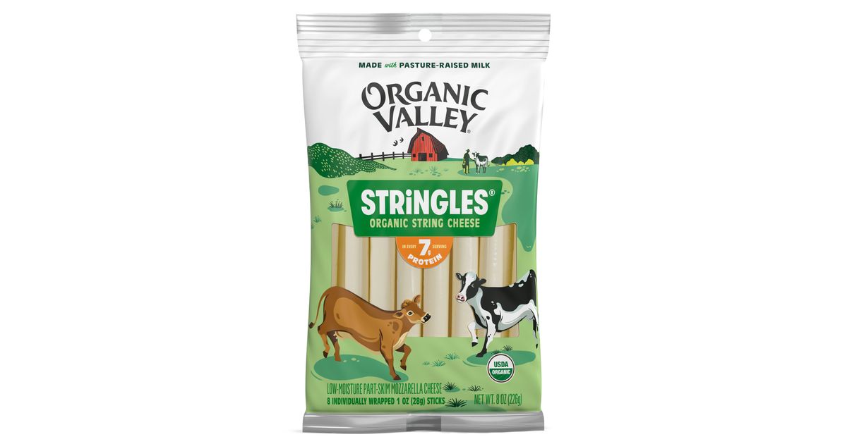Organic Valley Stringles String Cheese, Pasteurized, Organic - Azure ...