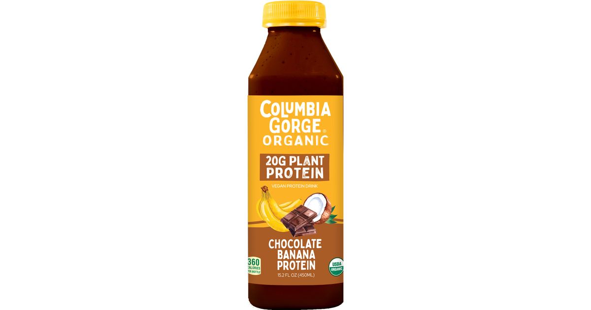 Columbia Gorge Organic Smoothie, 20 g Protein, Chocolate Banana ...