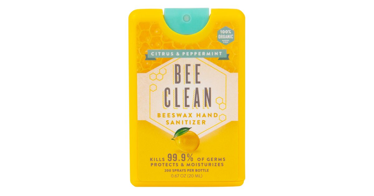 Bee Clean Beeswax Hand Sanitizer, Citrus & Peppermint - Azure Standard