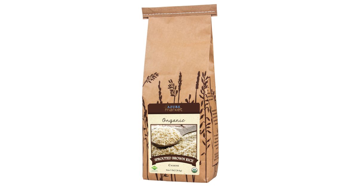 Azure Market Organics Rice, Sprouted, Brown, Calrose, Organic - Azure ...