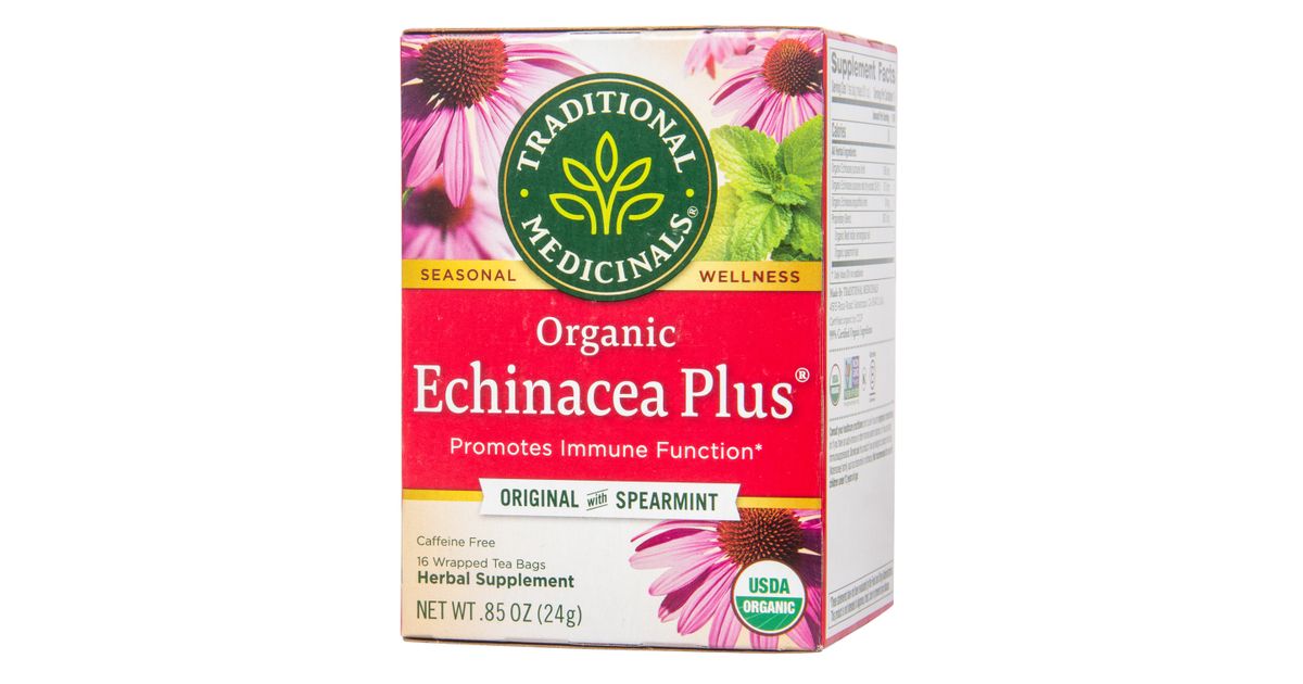 Traditional Medicinals Echinacea Plus, Original with Spearmint, Tea ...