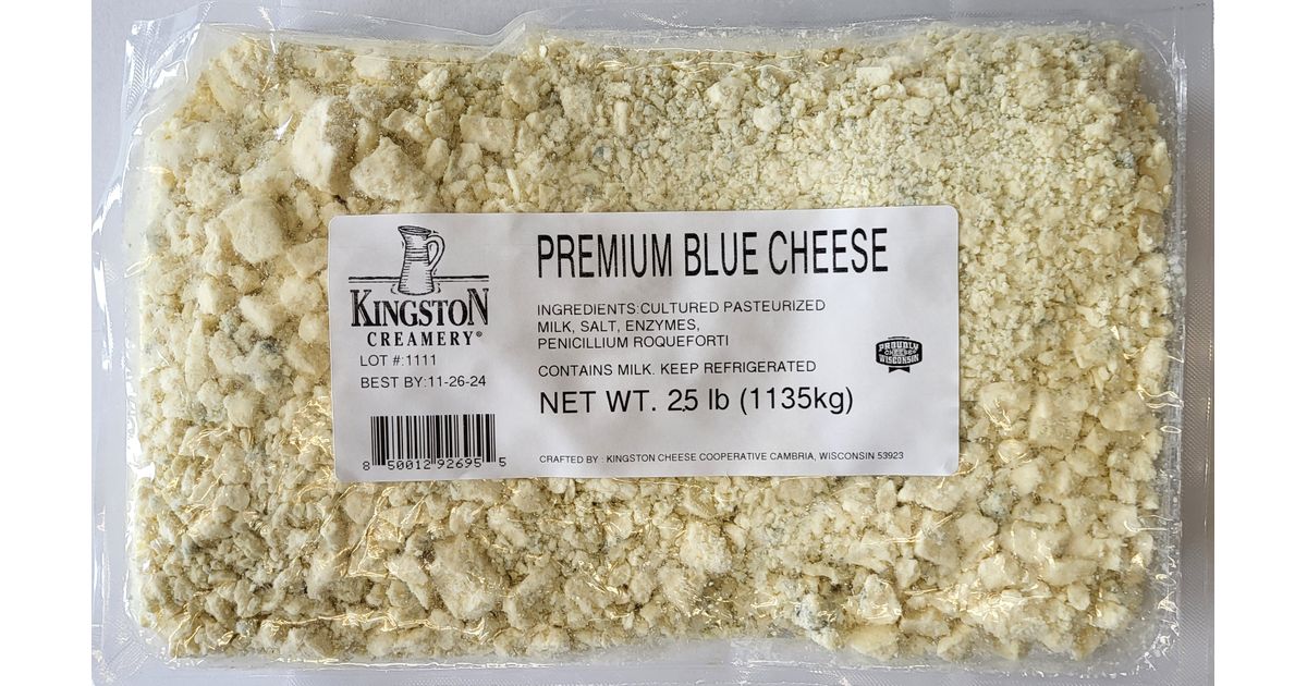 Kingston Creamery Premium Blue Cheese Crumbles - Azure Standard