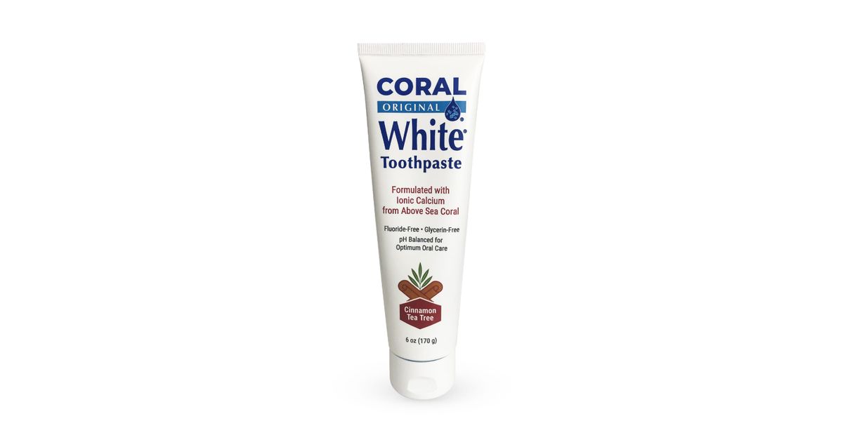 Coral Coral White Toothpaste, Cinnamon Tea Tree - Azure Standard