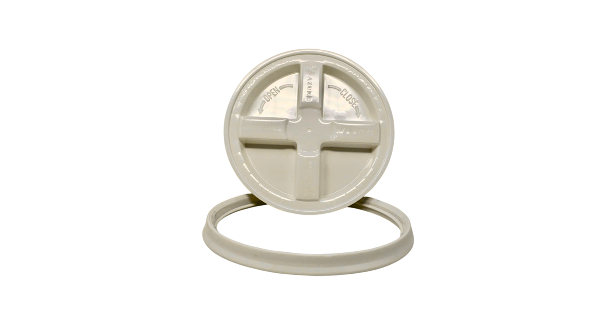 Azure Standard Plastic Bucket Lid, Twist Seal with Gasket, White ...