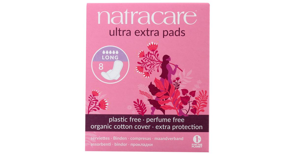 Natracare Ultra Extra Pads, Long with wings - Azure Standard