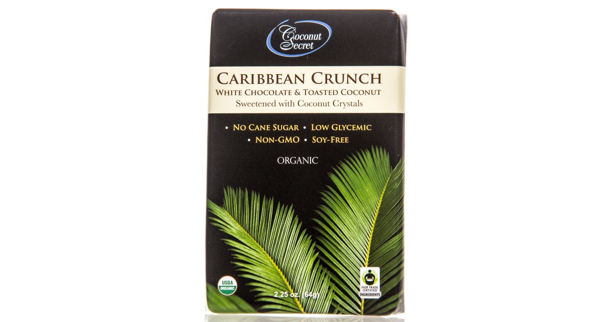 Coconut Secret Chocolate Crunch Bar, Caribbean White, Organic - Azure ...
