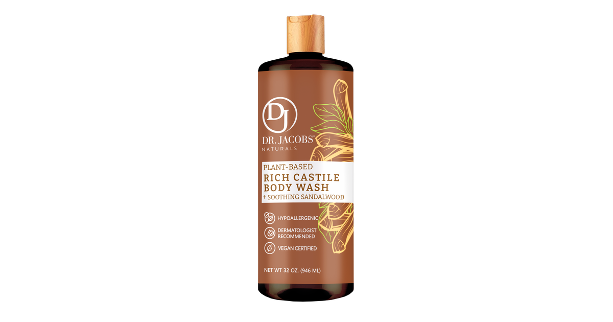 Dr. Jacobs Naturals Castile Body Wash, Plant Based, Sandalwood - Azure ...