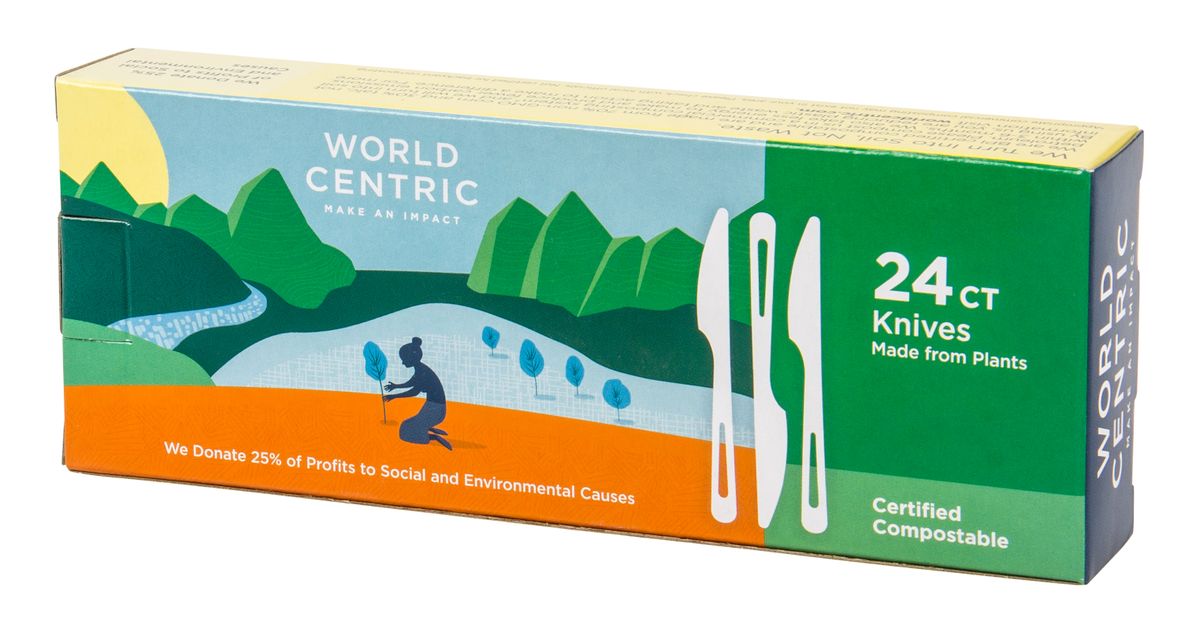 World Centric Knives, Compostable, Non-GMO - Azure Standard