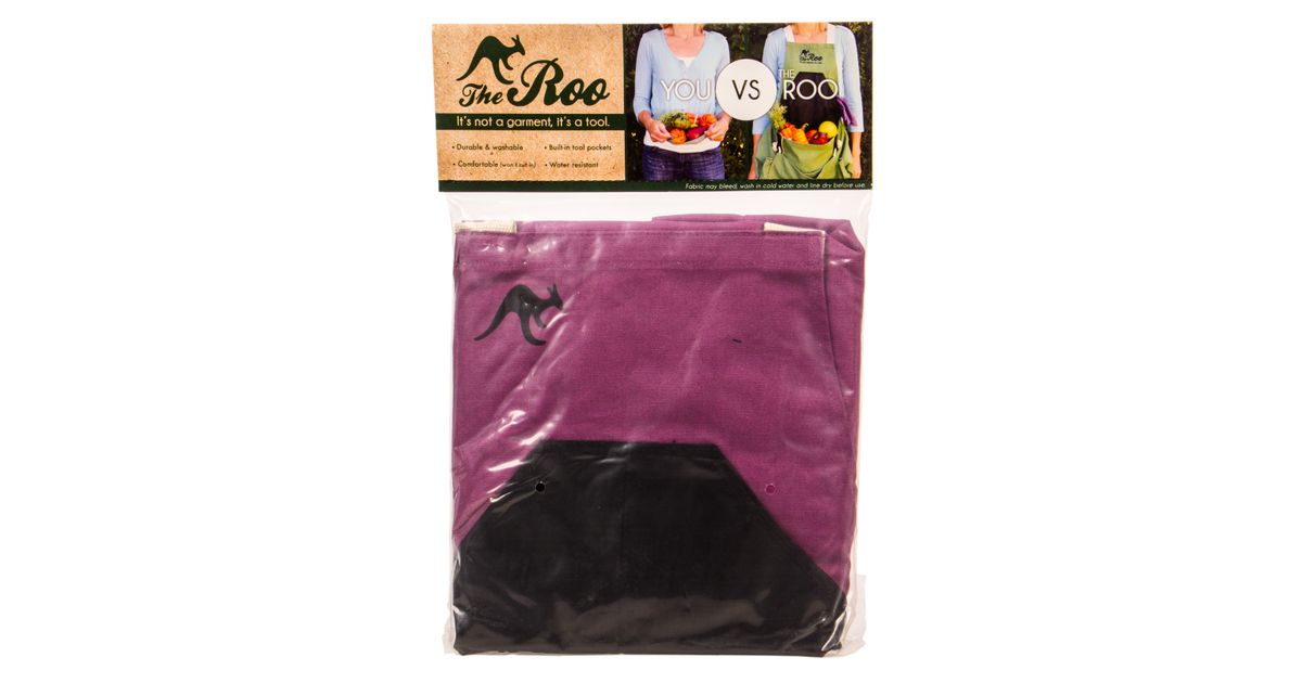@@The Roo Apron Gardening & Harvesting Apron, Purple - Azure Standard