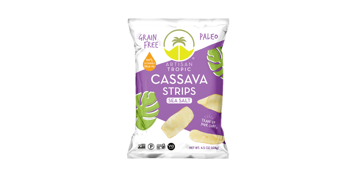 Artisan Tropic Cassava Chip Strips, Sea Salt - Azure Standard