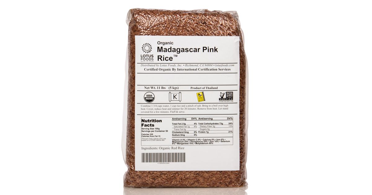 Lotus Foods Rice, Madagascar Pink, Organic - Azure Standard