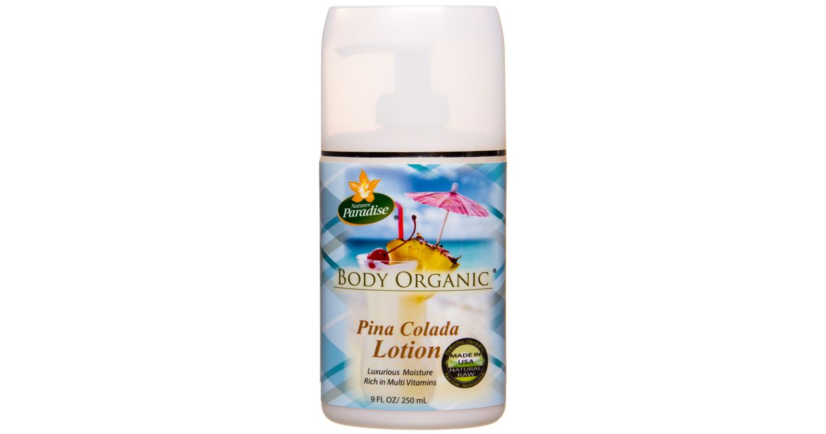 @@Nature's Paradise Organics Body Lotion, Pina Colada, Organic - Azure ...