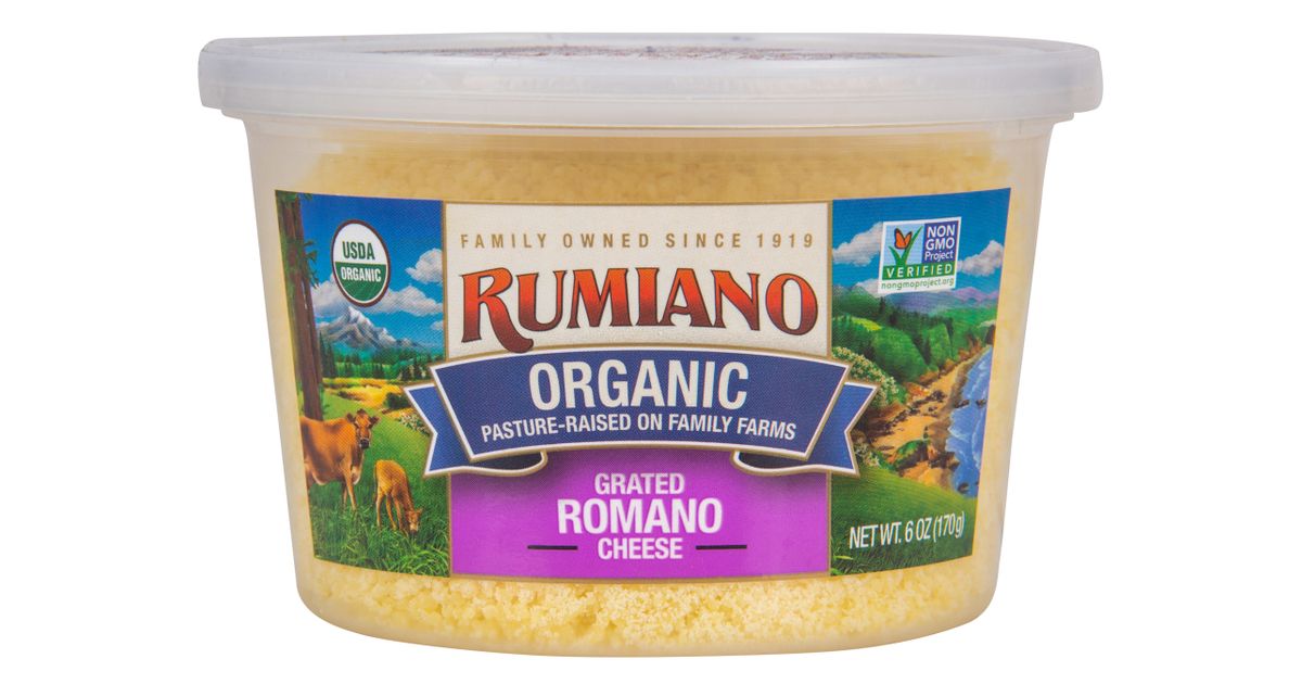 Rumiano Organic Romano Cheese, Grated, Organic - Azure Standard