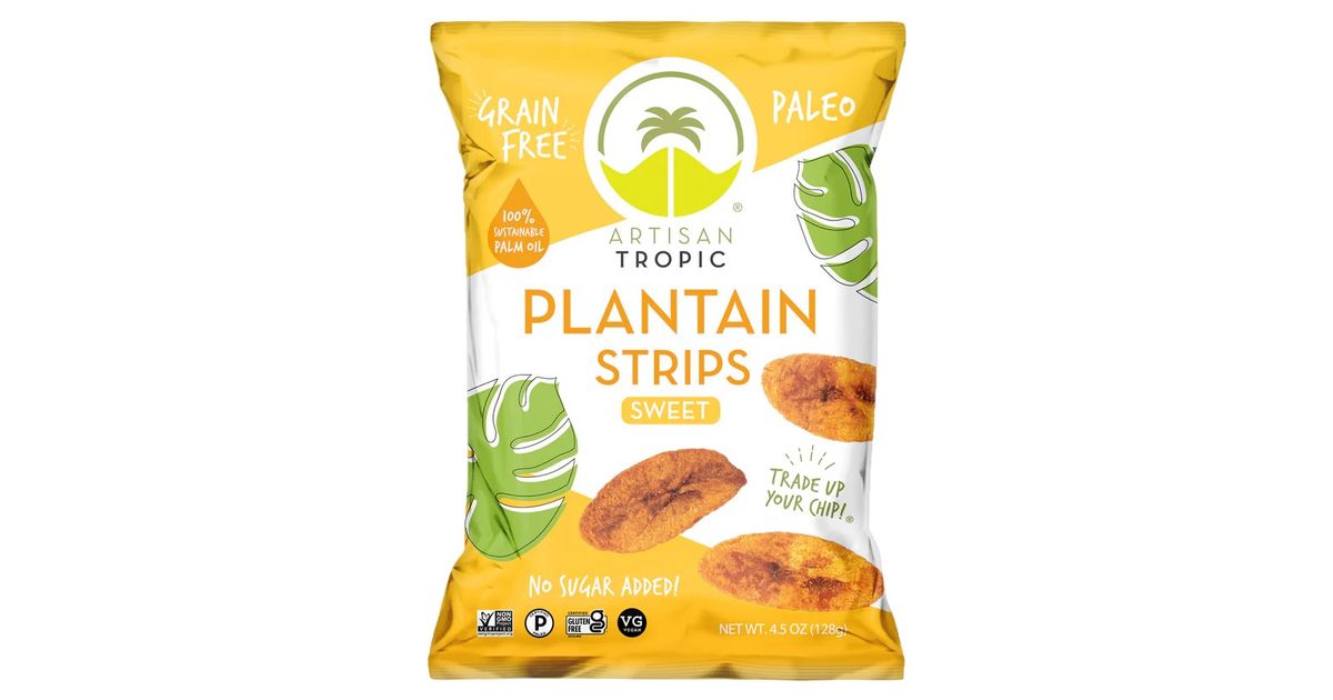 Artisan Tropic Plantain Chip Strips, Sweet - Azure Standard