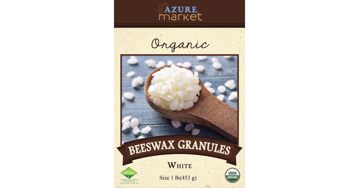 Azure Market Organics Beeswax Granules, White, Organic - Azure Standard