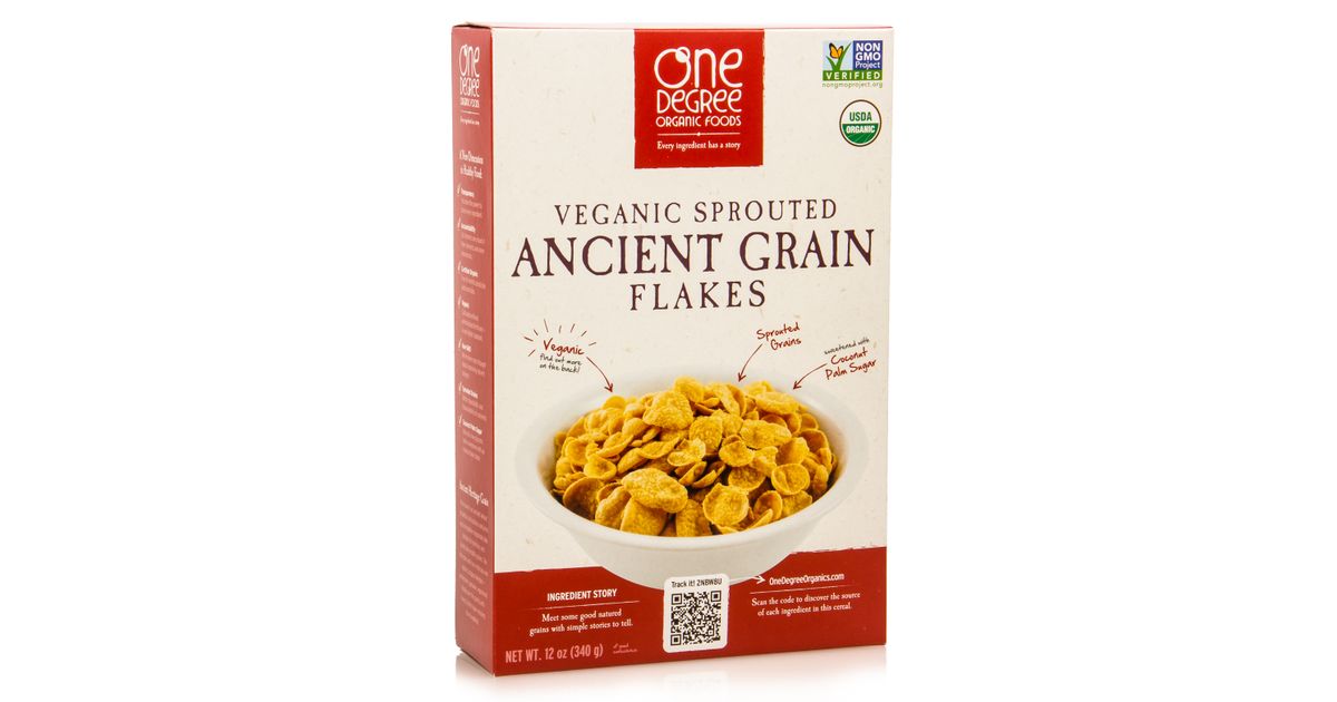One Degree Veganic Sprouted Ancient Grain Flakes Cereal, Organic ...