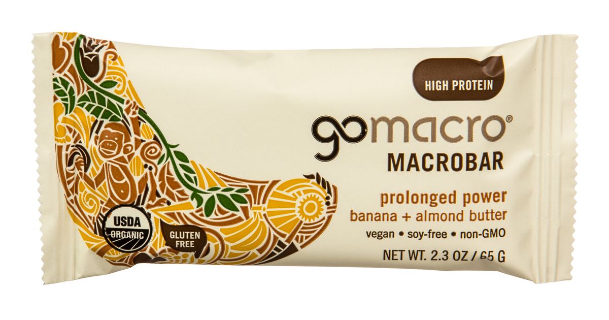@@GoMacro Macrobar, Prolonged Power, Banana and Almond Butter, Organic ...