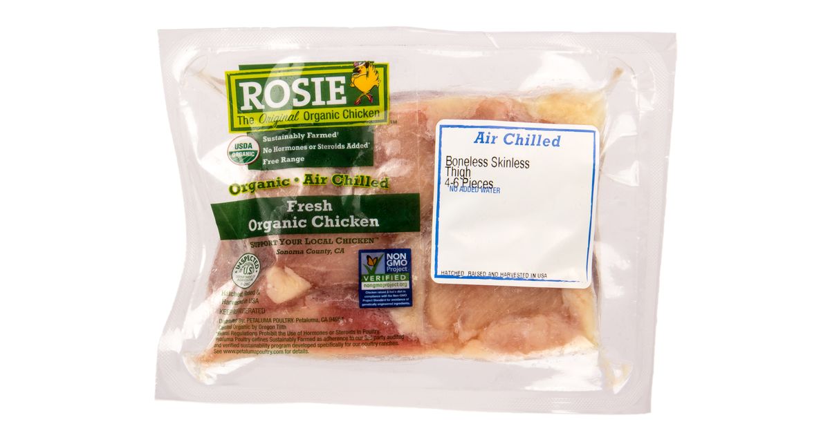 @@Rosie (Petaluma) Chicken Thigh, Skinless, Boneless, Frozen, Organic ...