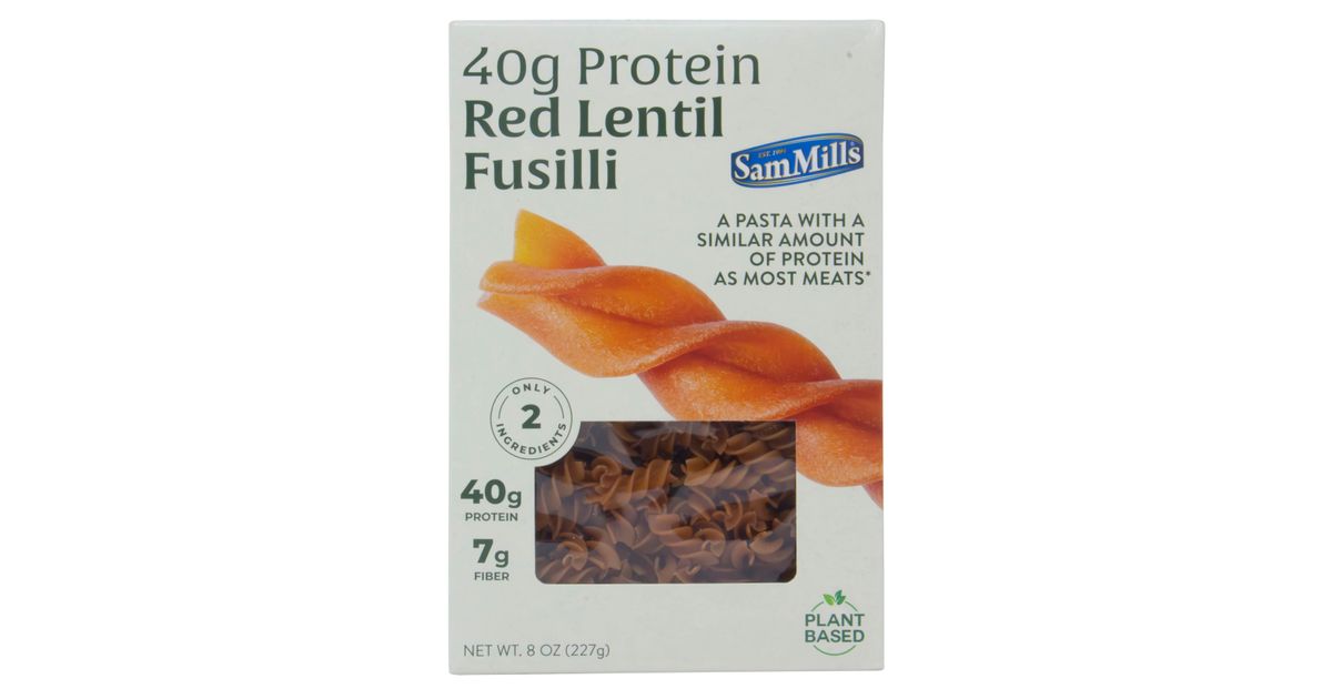 Sam Mills Pasta, High Protein Red Lentil, Fusilli - Azure Standard