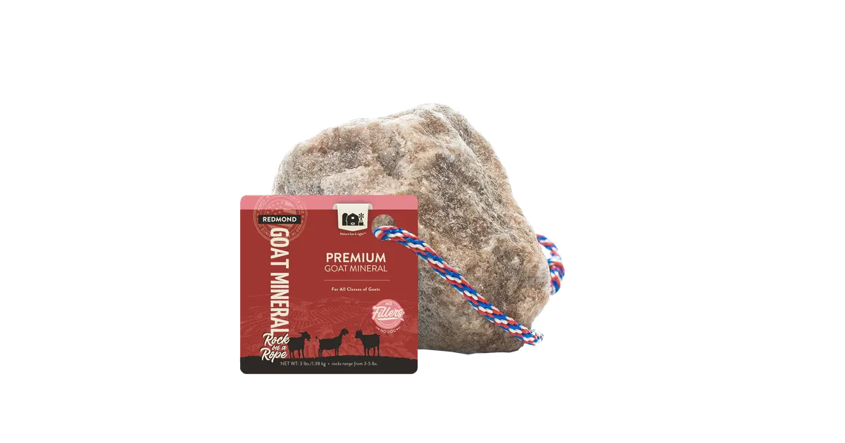 Redmond Agriculture Goat Mineral, Rock on a Rope - Azure Standard