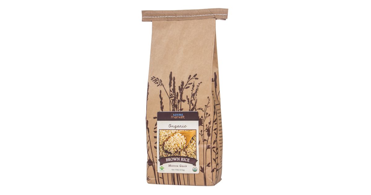 Azure Market Organics Rice, Medium Grain, Brown Organic - Azure Standard