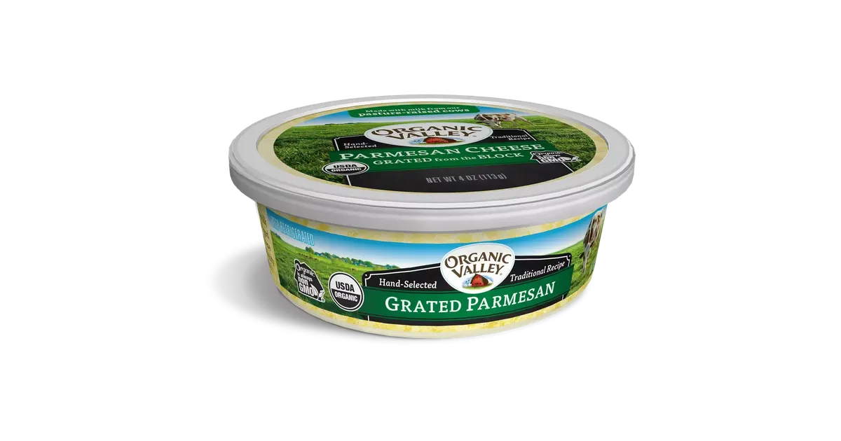 Organic Valley Parmesan Cheese, Grated, Organic - Azure Standard