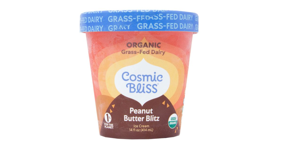 Cosmic Bliss Ice Cream, Peanut Butter Blitz, Frozen, Organic - Azure ...